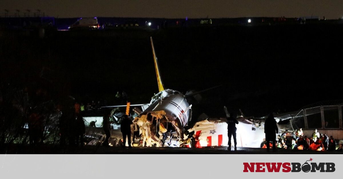 Αεροπλάνο κόπηκε στα δύο σε αεροδρόμιο στην Κωνσταντινούπολη - Εικόνες ...