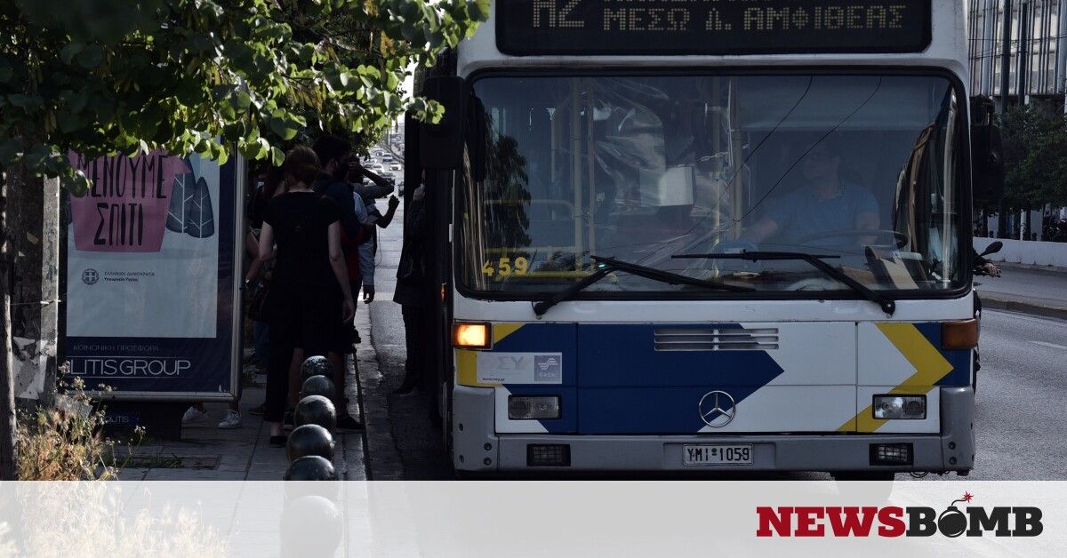 Πανικός στο Σύνταγμα: Λεωφορείο έπεσε σε στάση (pics) - Newsbomb