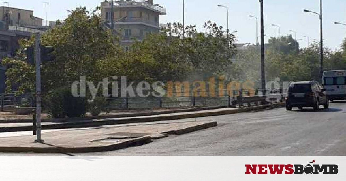 Πυρκαγιά στη συμβολή των λεωφόρων Αθηνών και Θηβών – Διακόπηκε η ...