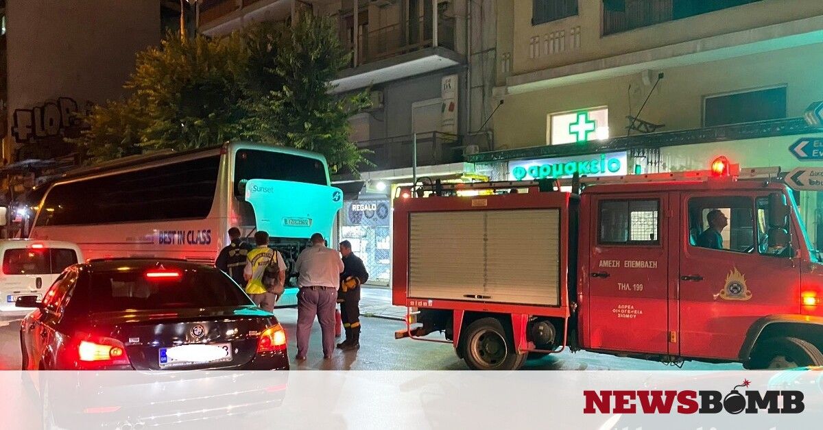 Θεσσαλονίκη: Φωτιά σε τουριστικό λεωφορείο στην Εγνατία - Newsbomb
