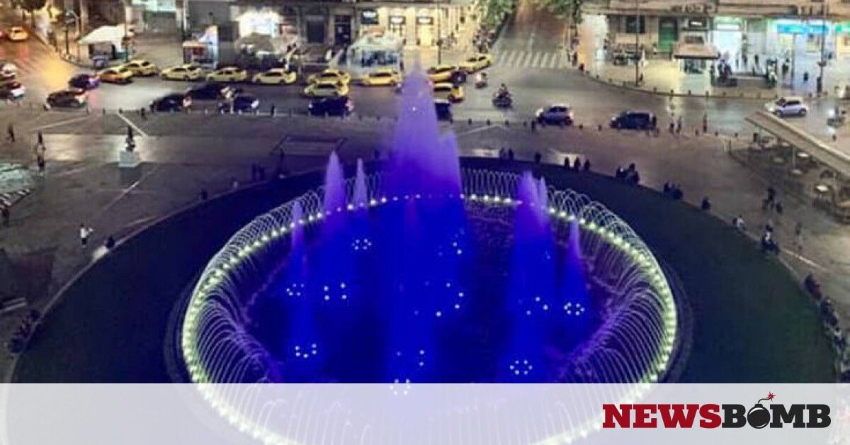 Δήμος Αθηναίων: Στα γαλανόλευκα το συντριβάνι της Ομόνοιας για την 28η ...