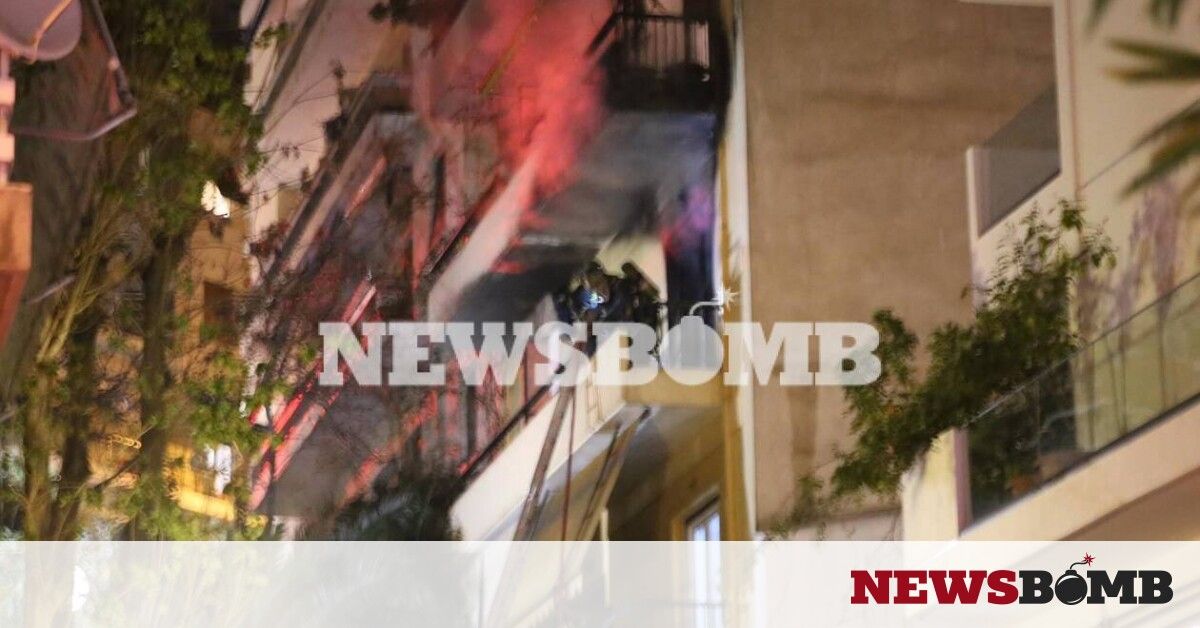 Φωτιά σε διαμέρισμα στο Παγκράτι - Οι πρώτες εικόνες από το σημείο ...