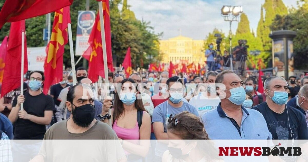 Ρεπορτάζ Newsbomb.gr: Μεγάλη συγκέντρωση του ΚΚΕ στο Σύνταγμα - Ομιλία ...