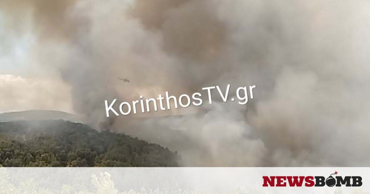 Φωτιά ΤΩΡΑ: Μαίνεται η πυρκαγιά στην Κορινθία - Συνελήφθη ένας άνδρας ...