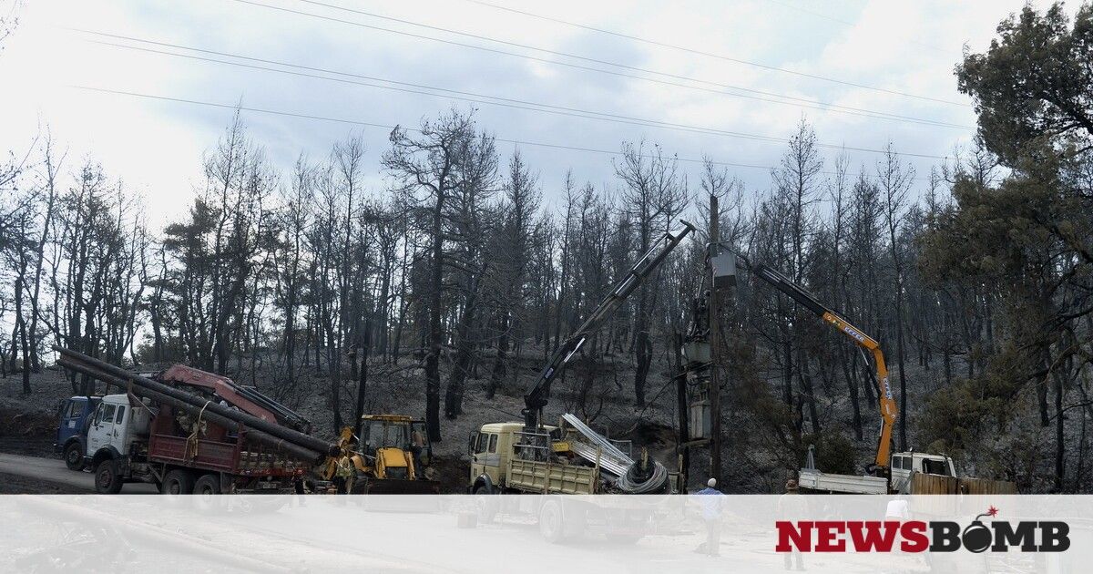 Φωτιά στη Βαρυμπόμπη: Καλύτερη η εικόνα στο δίκτυο ηλεκτροδότησης ...