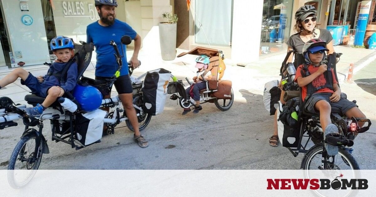 Κρήτη: Ζευγάρι Γάλλων με 3 παιδιά γυρίζουν την Ευρώπη με ποδήλατα ...