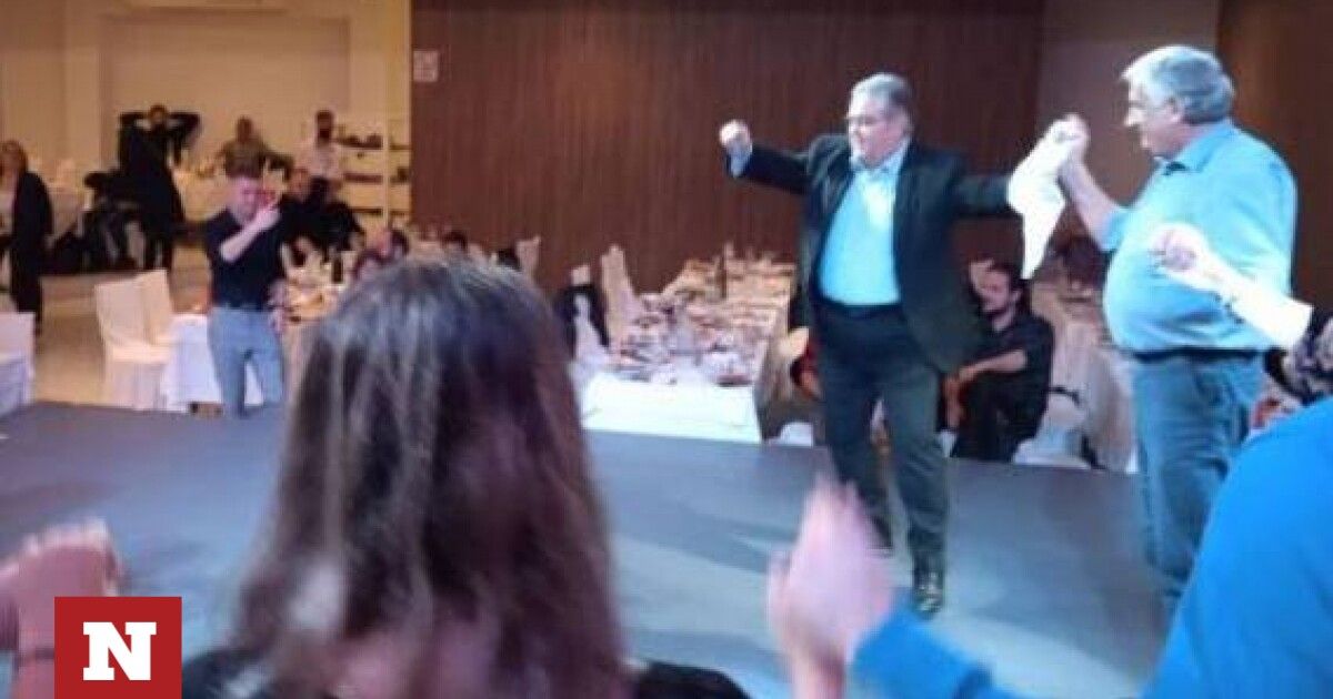 Το τσάμικο του Δημήτρη Κουτσούμπα στην συνεστίαση του ΚΚΕ στα Χανιά ...