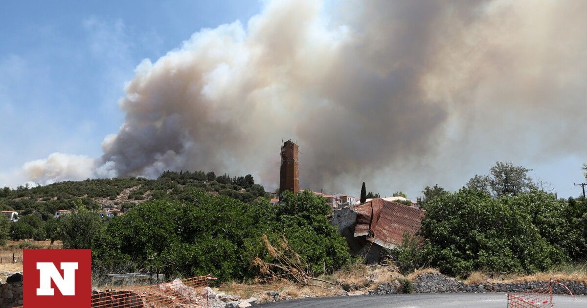 Τούρκος καταγράφει τη φωτιά στη Μυτιλήνη: «Οι άνθρωποι φεύγουν από το ...