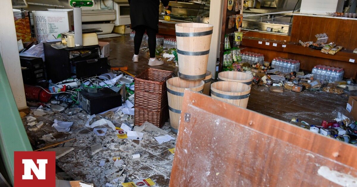 «Γης μαδιάμ» το παντοπωλείο στη Νέα Ερυθραία από έκρηξη βόμβας - Δείτε ...