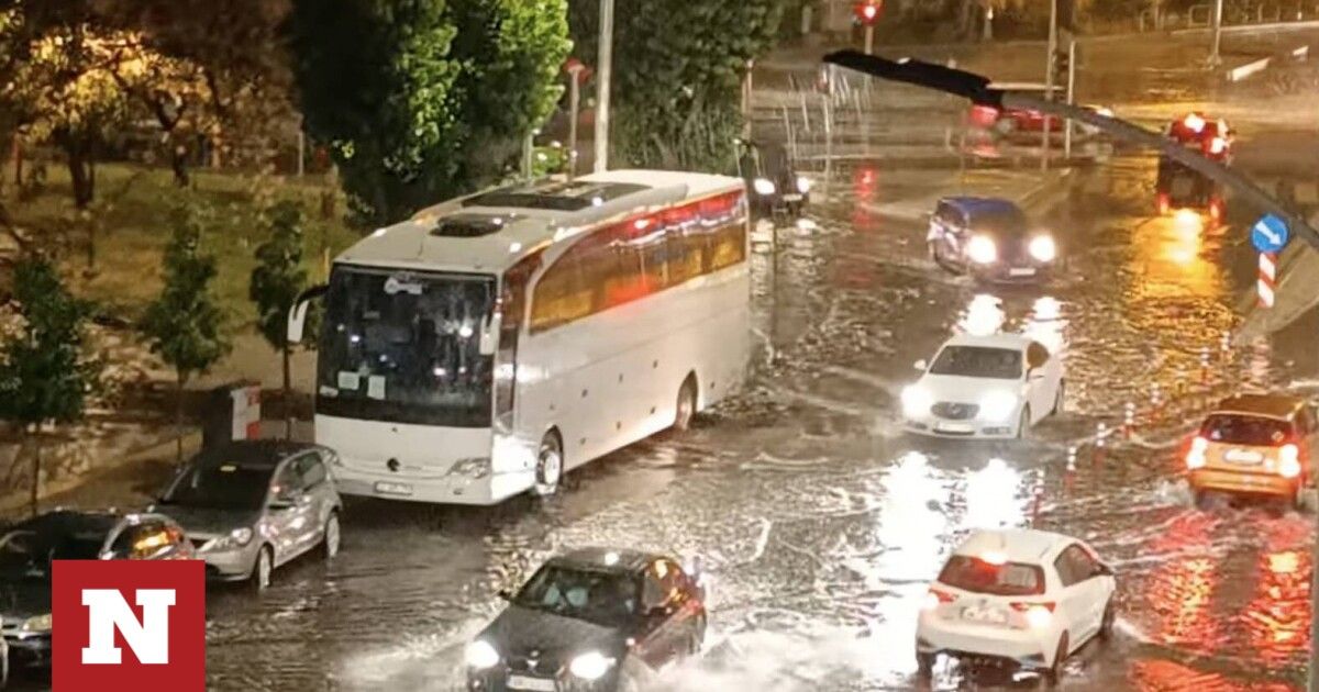 Θεσσαλονίκη: Βραδινή μπόρα μετέτρεψε την πόλη σε ποτάμι - Χάος στους ...
