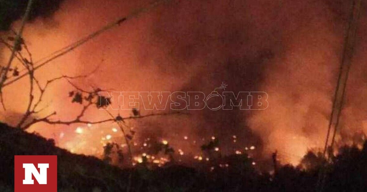 Φωτιά στη Χίο: Βελτιωμένη η εικόνα στο πύρινο μέτωπο – Ολονύχτια μάχη ...
