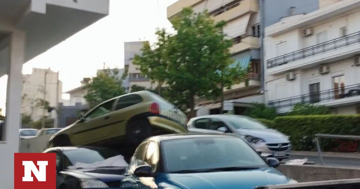 Κινηματογραφικό τροχαίο στο Ηράκλειο: «Καβάλησε» δύο σταθμευμένα ...