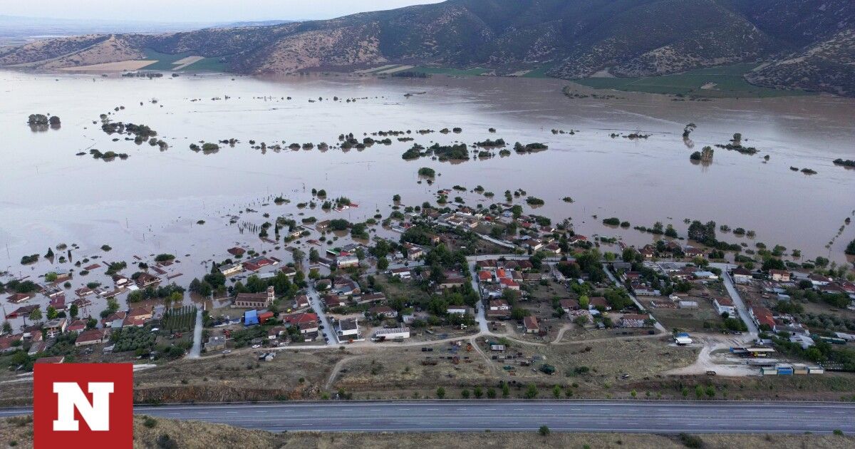 Πλημμύρες: Έφτασε τα 18 μέτρα ύψος το νερό στα Τέμπη – Έγινε λίμνη η ...