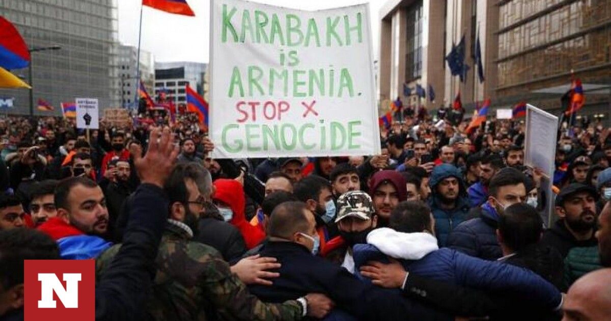 Ναγκόρνο Καραμπάχ: Αρμένιοι συγκεντρώθηκαν στις Βρυξέλλες για να ...