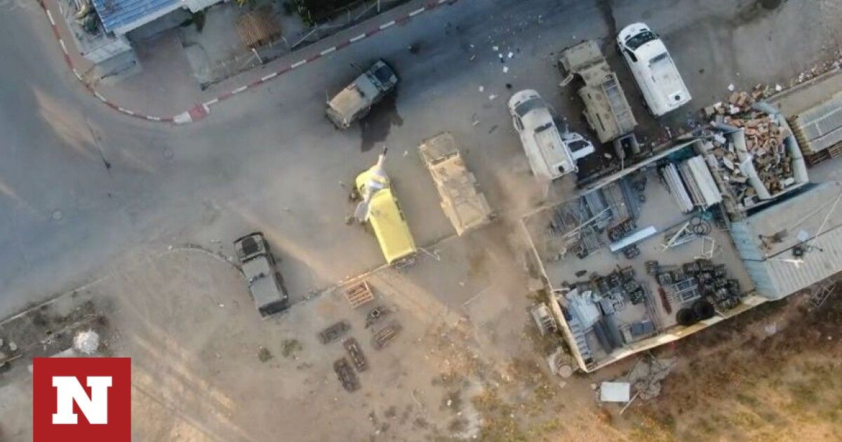 Πόλεμος στο Ισραήλ: Η στιγμή που drone της Χαμάς βομβαρδίζει ασθενοφόρο ...