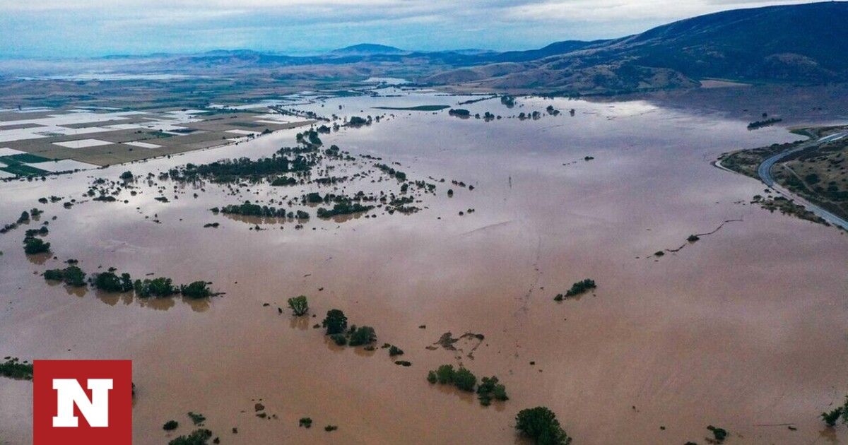 Meteo: Δορυφορικές εικόνες από τις πλημμύρες στον κάμπο της Θεσσαλίας ...