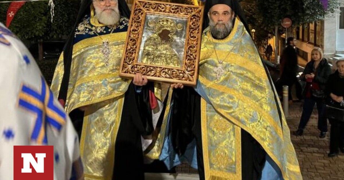 Η Εικόνα της Παναγίας της Χοζοβιωτίσσης Αμοργού στην Αγία Βαρβάρα ...