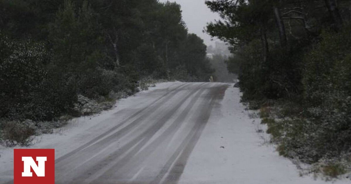 Καιρός: Χιονίζει πάλι στην Πάρνηθα - Διακοπή κυκλοφορίας από το ύψος ...