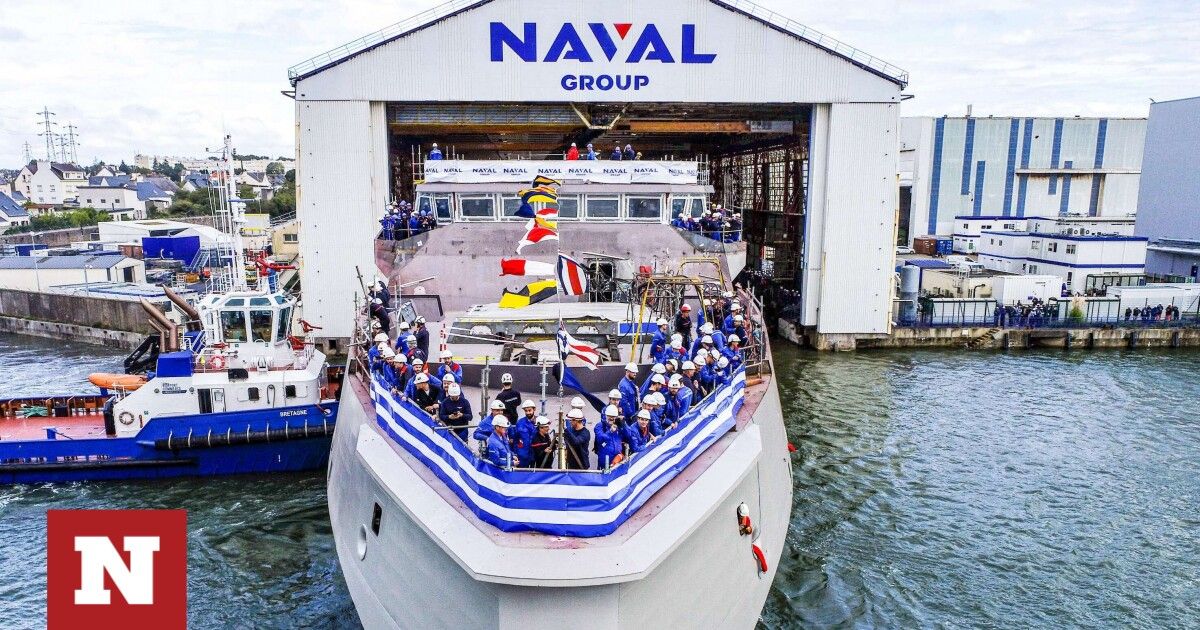 25η Μαρτίου: Η Naval Group έντυσε φρεγάτα στα γαλανόλευκα για την ...