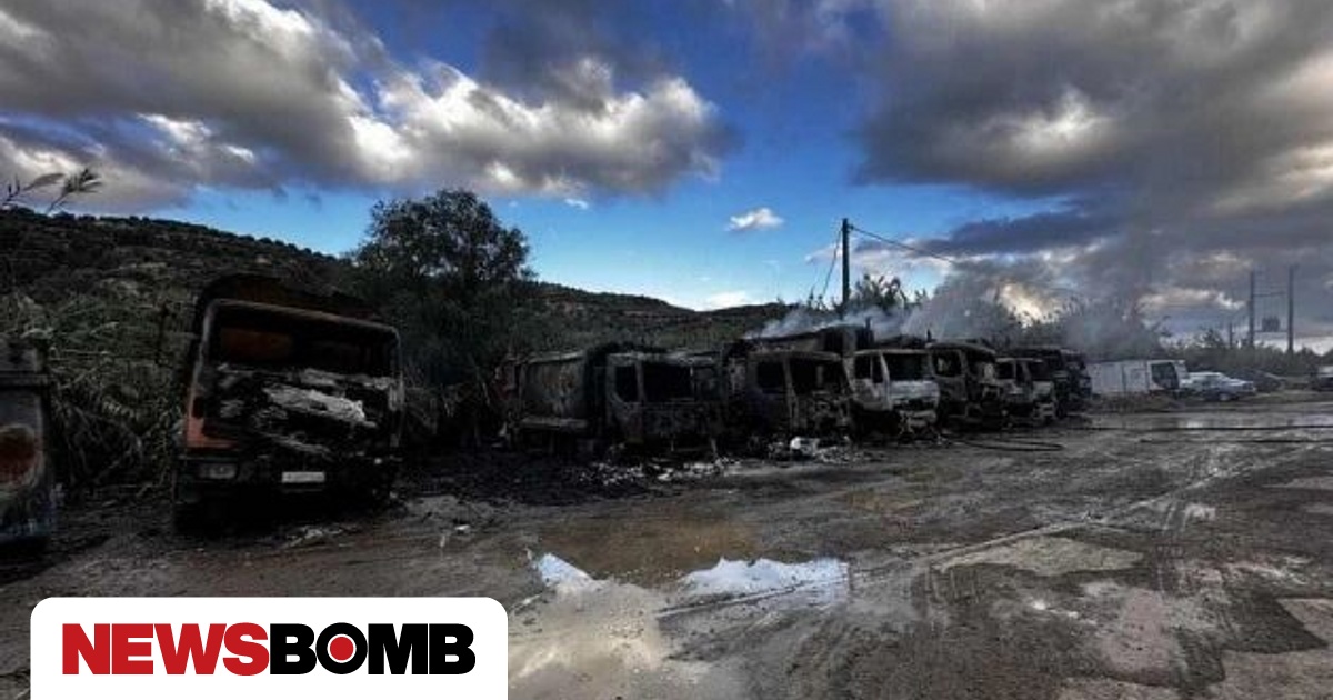 Ηράκλειο: Καταστροφική φωτιά στο αμαξοστάσιο του Δήμου Μαλεβιζίου - Τι ...
