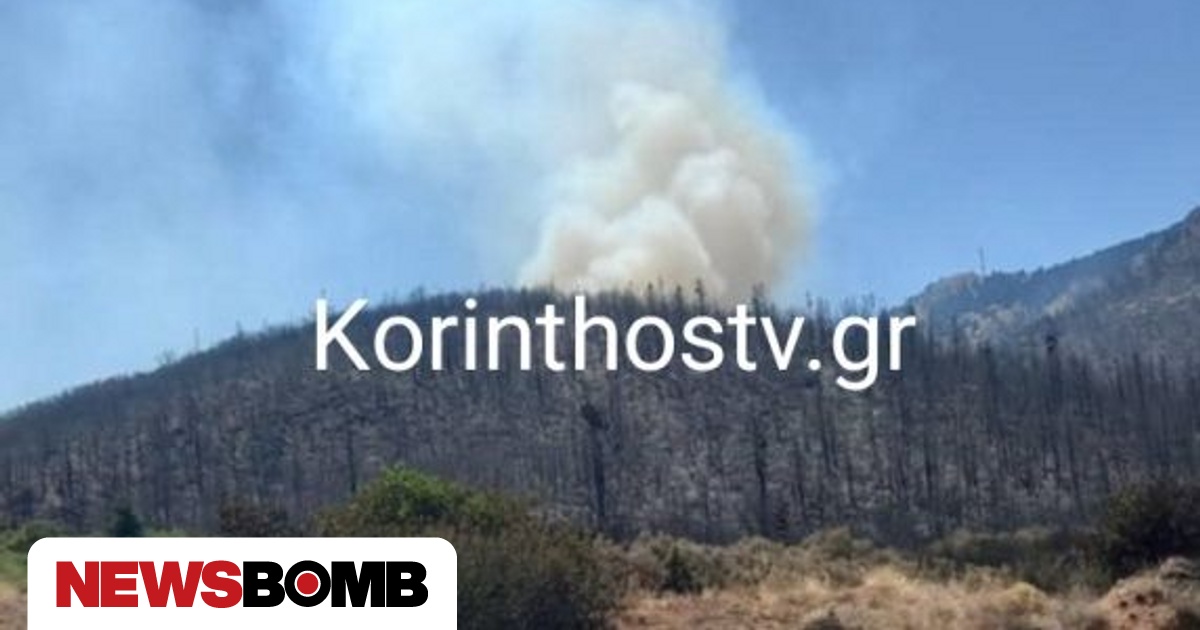 Φωτιά στον Φενεό: Μεγάλη αναζωπύρωση τώρα πάνω από τη Λαύκα Κορινθίας ...