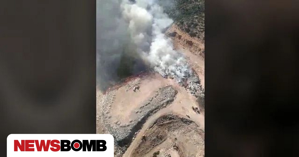 Φωτιά στο ΧΥΤΑ Αγίου Νικολάου: Συγκλονιστικό βίντεο από ψηλά – Οι ...