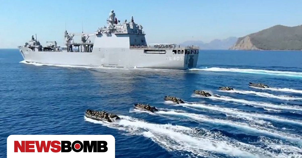 Ο τουρκικός στόλος στο Αιγαίο: Άσκηση με σενάριο «κατάληψης εχθρικού ...