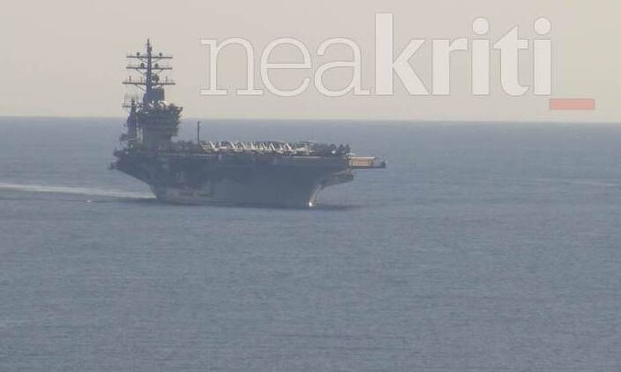 Σούδα: Εντυπωσιακές εικόνες από το επιβλητικό αεροπλανοφόρο ...