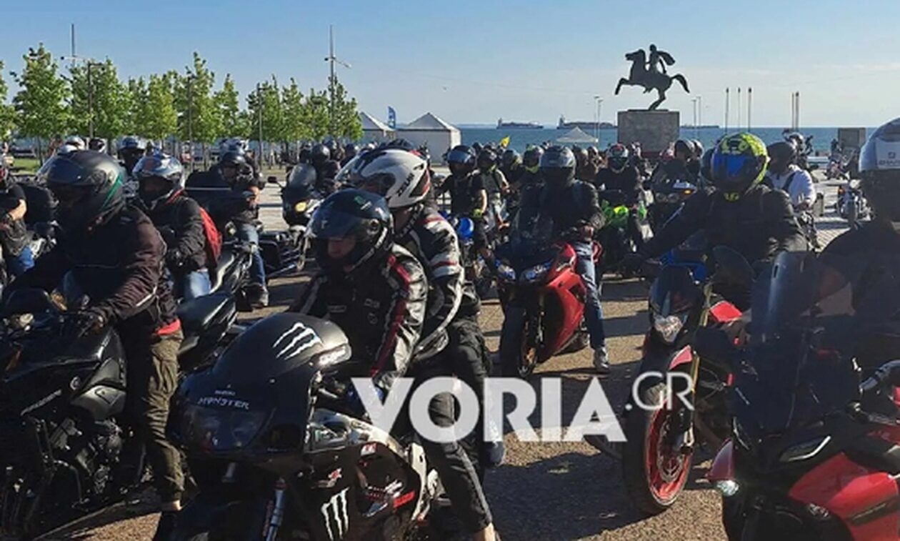 Θεσσαλονίκη: Εκατοντάδες μηχανόβιοι στη μεγάλη μοτοπορεία προς Σοχό ...
