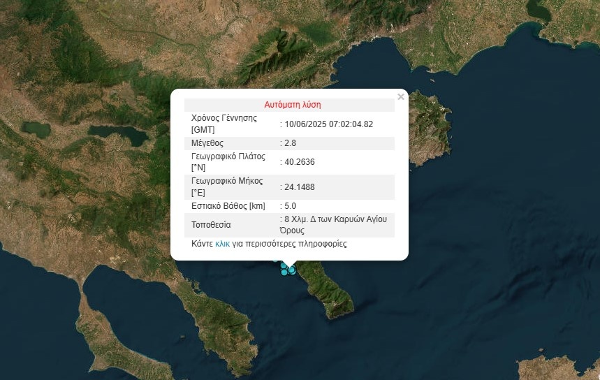 Σεισμός τώρα στο Άγιον Όρος - Newsbomb